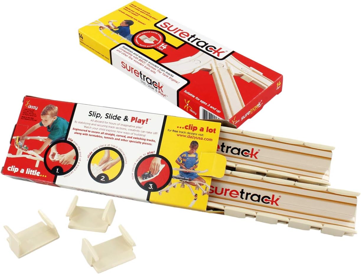 Amazon.com: Suretrack Wooden Train Railway securing Clips - 2 Packs ...