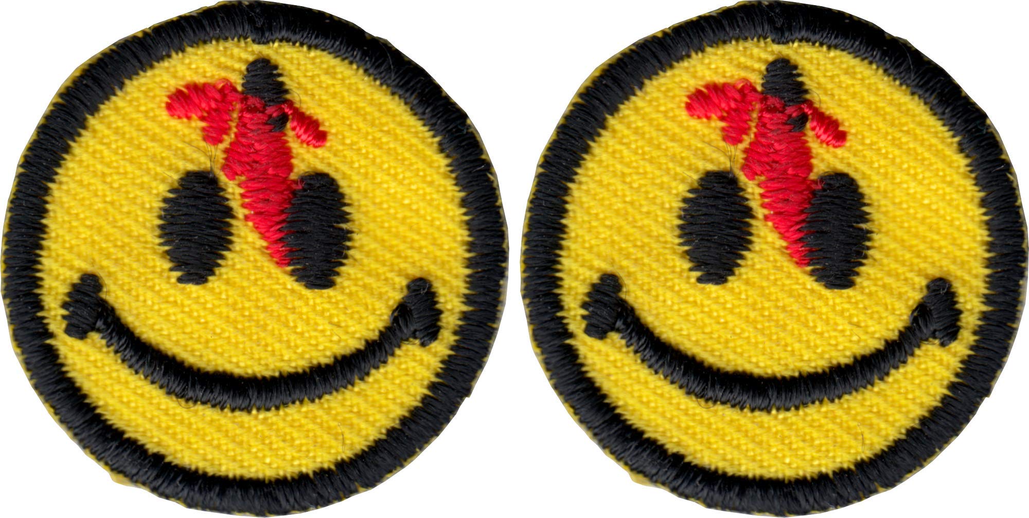 Amazon.com: Happy Face - Gunshot to The Head - Embroidered Iron On or ...