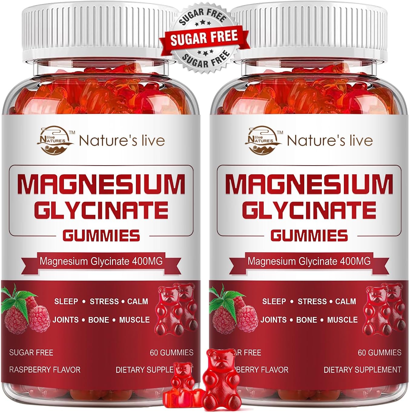 Amazon.com: Magnesium Glycinate Gummies 400mg, Sugar Free Gummies with ...