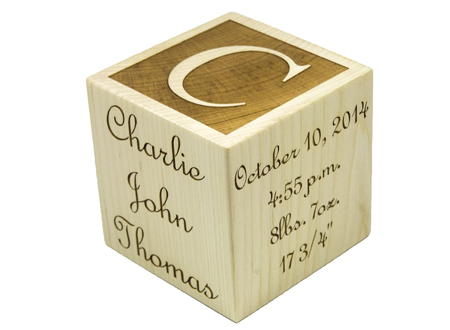 Amazon.com: Personalized Wooden Baby Block by Little Wooden Wonders : Baby