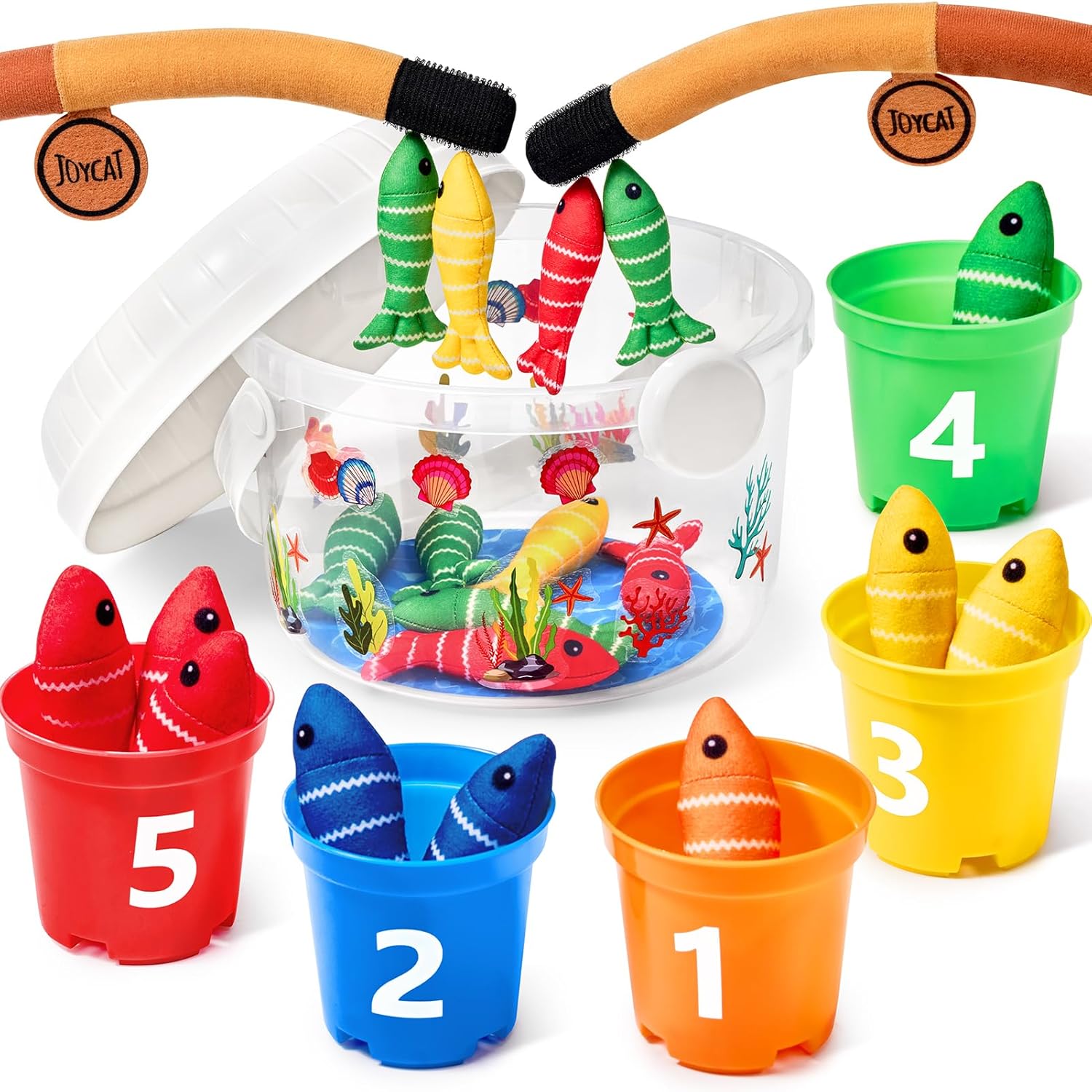 Amazon.com: JoyCat Fishing Games Toys for Toddler Kids, Counting and ...