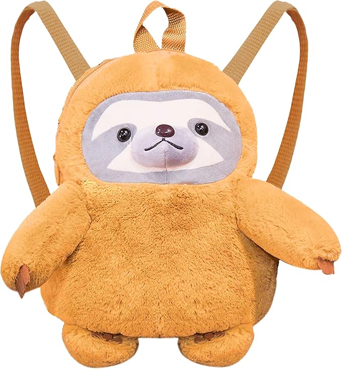 Amazon.com | Mewcho 12.59” Sloth Stuffed Animal Backpack Plush Funny ...