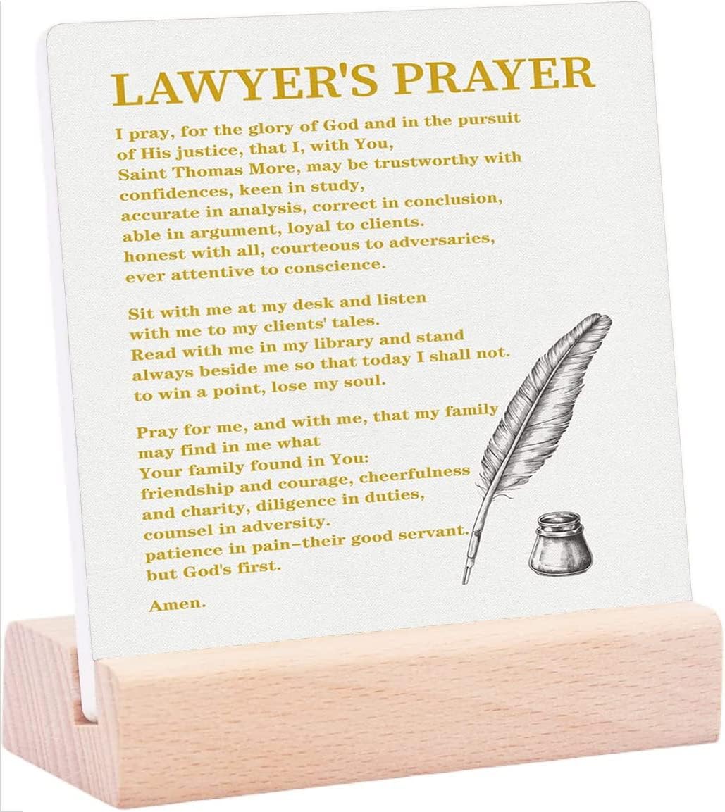 Amazon.com: Tinfold A Lawyer's Prayer Inspirational Decor, Motivational ...