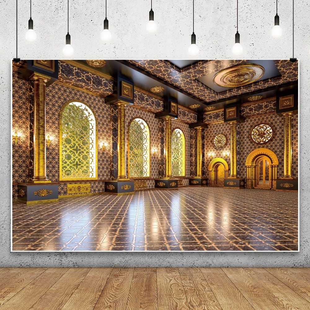 Amazon.com : Leowefowa 10x8ft Luxurious Palace Backdrop Retro European ...