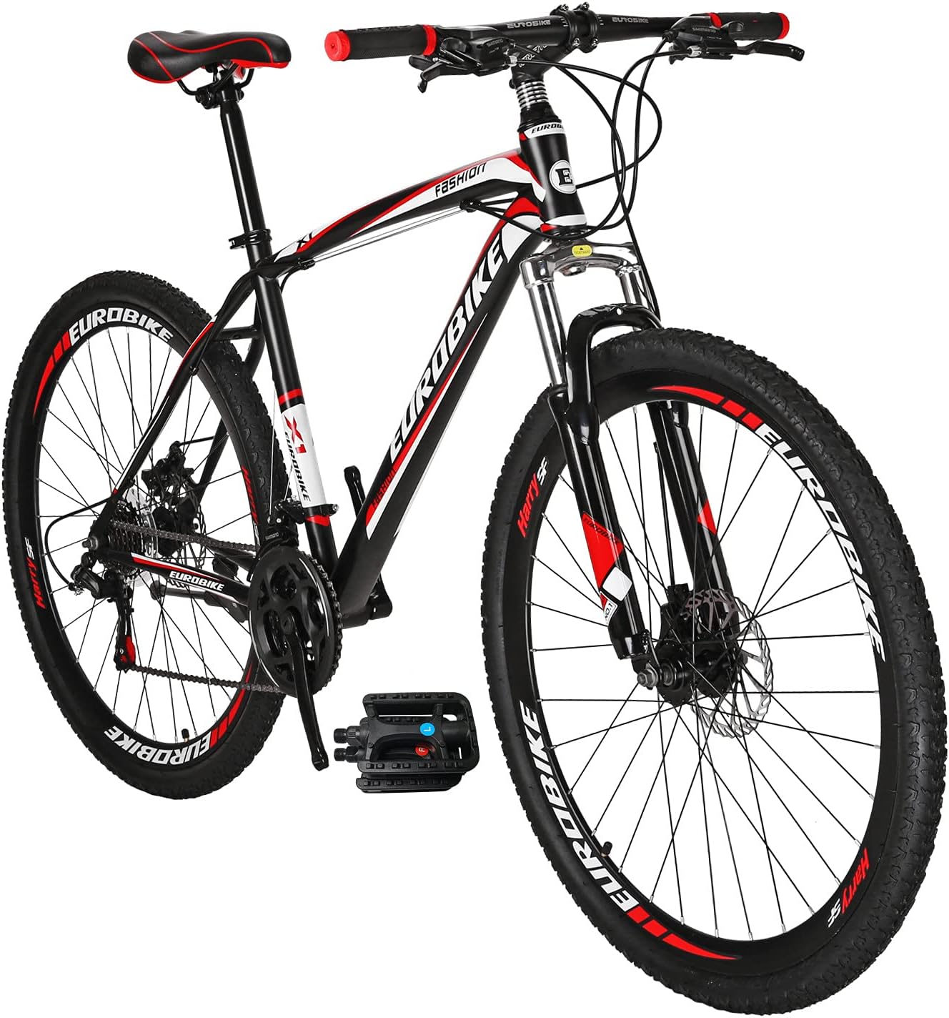 Eurobike X1 Mountain Bike 21 Speed Dual Disc Brake 27.5 Wheels ...