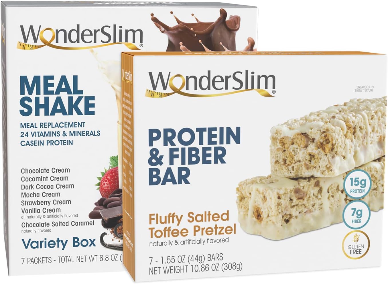 Amazon.com: WonderSlim Aspartame Free Meal Shake Variety Pack & Fluffy ...