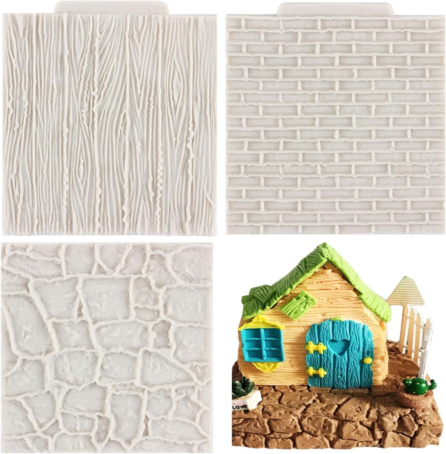 Tree Bark Texture Wood Pattern Mat Fondant Silicone Mould Cake ...
