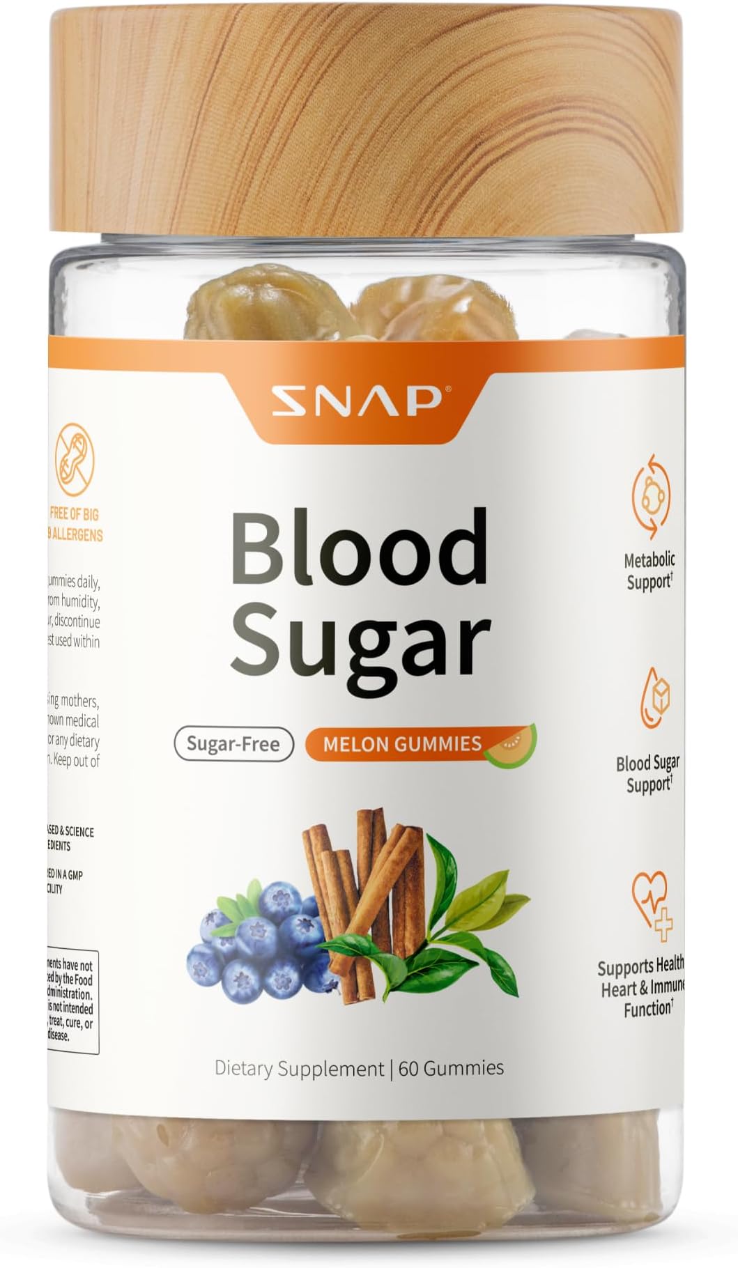 Amazon.com: Snap Supplements Blood Sugar Gummies, Support Healthy Blood ...
