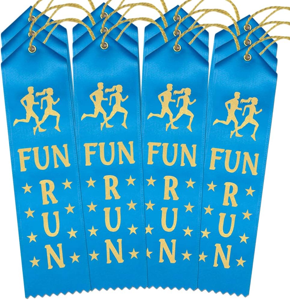 Amazon.com: RibbonsNow Fun Run Ribbons - 300 Ribbons with Card & String ...