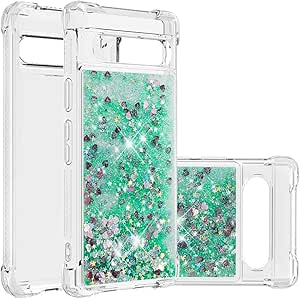 SIYOPINPFY Compatible with Google Pixel 7A Glitter Case, Girls Glitter Case, Liquid Clear ...