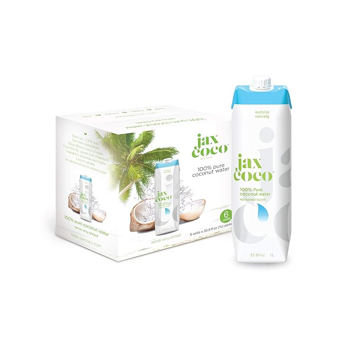Buy Jax Coco - 100% Pure Coconut Water | 6 x 1L | Coconut Water ...