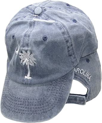 Amazon.com: MWS South Carolina SC Palmetto Crescent Moon Blue Washed ...