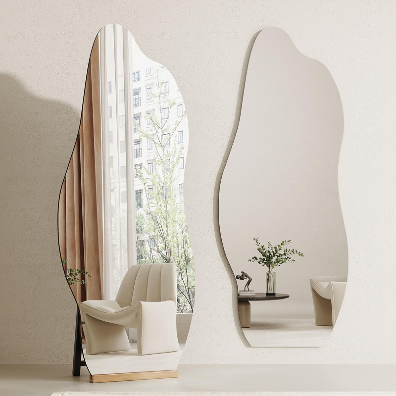 Amazon.com: ALEEIK Full Length Mirror Floor Mirror with Stand ...