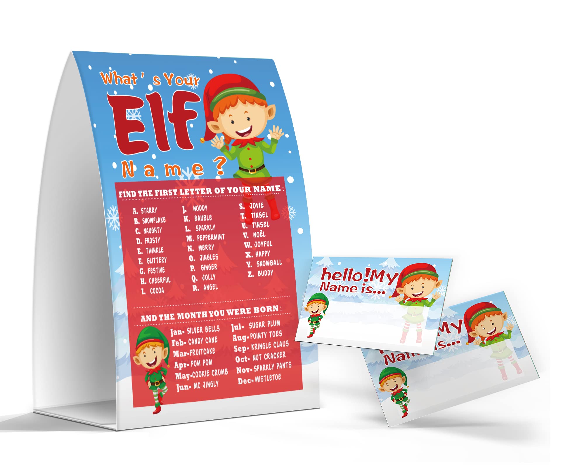 Amazon.com: What's Your Elf Name Game, Christmas Party Games for School ...