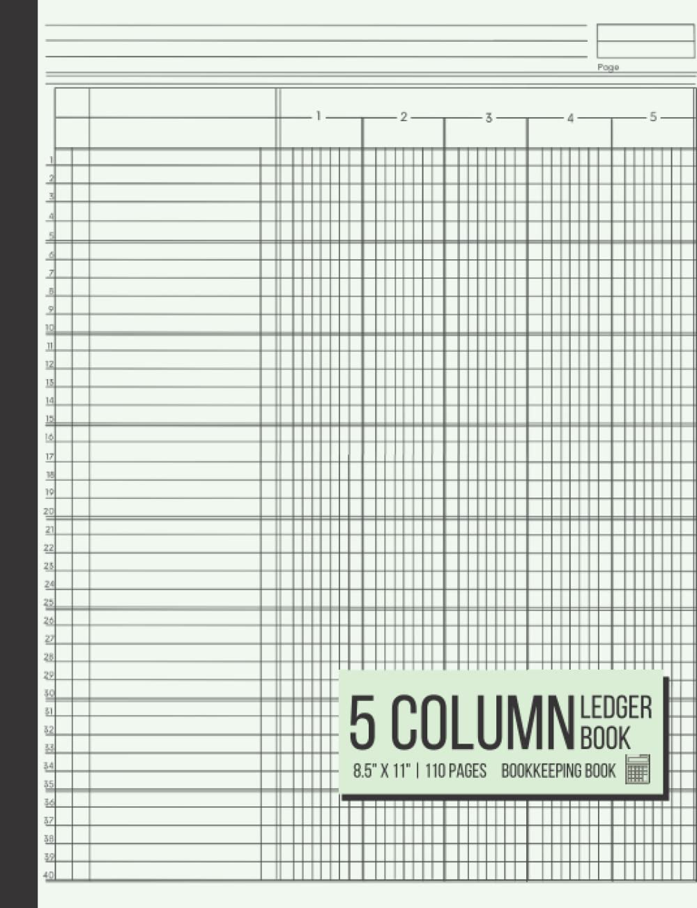 Amazon.com: 5 Column Ledger Book: Blank Five Columns Bookkeeping ...