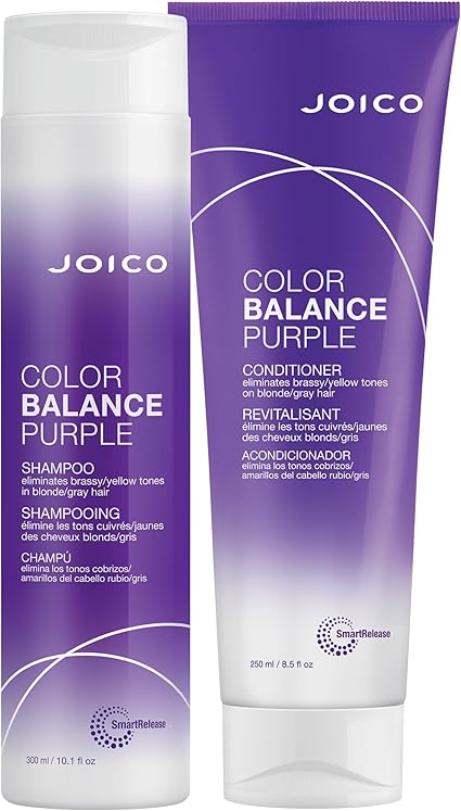 Joico Color Balance Purple Shampoo 10.1 fl oz + Purple Conditioner 10.1 ...