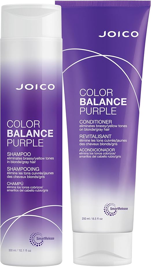 Joico Color Balance Purple Shampoo 10.1 fl oz + Purple Conditioner 10.1 ...