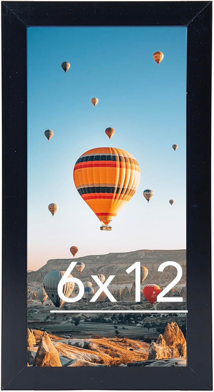 Amazon.com - JCJMY 6x12 Picture Frame Black for Wall Hanging, Wall ...