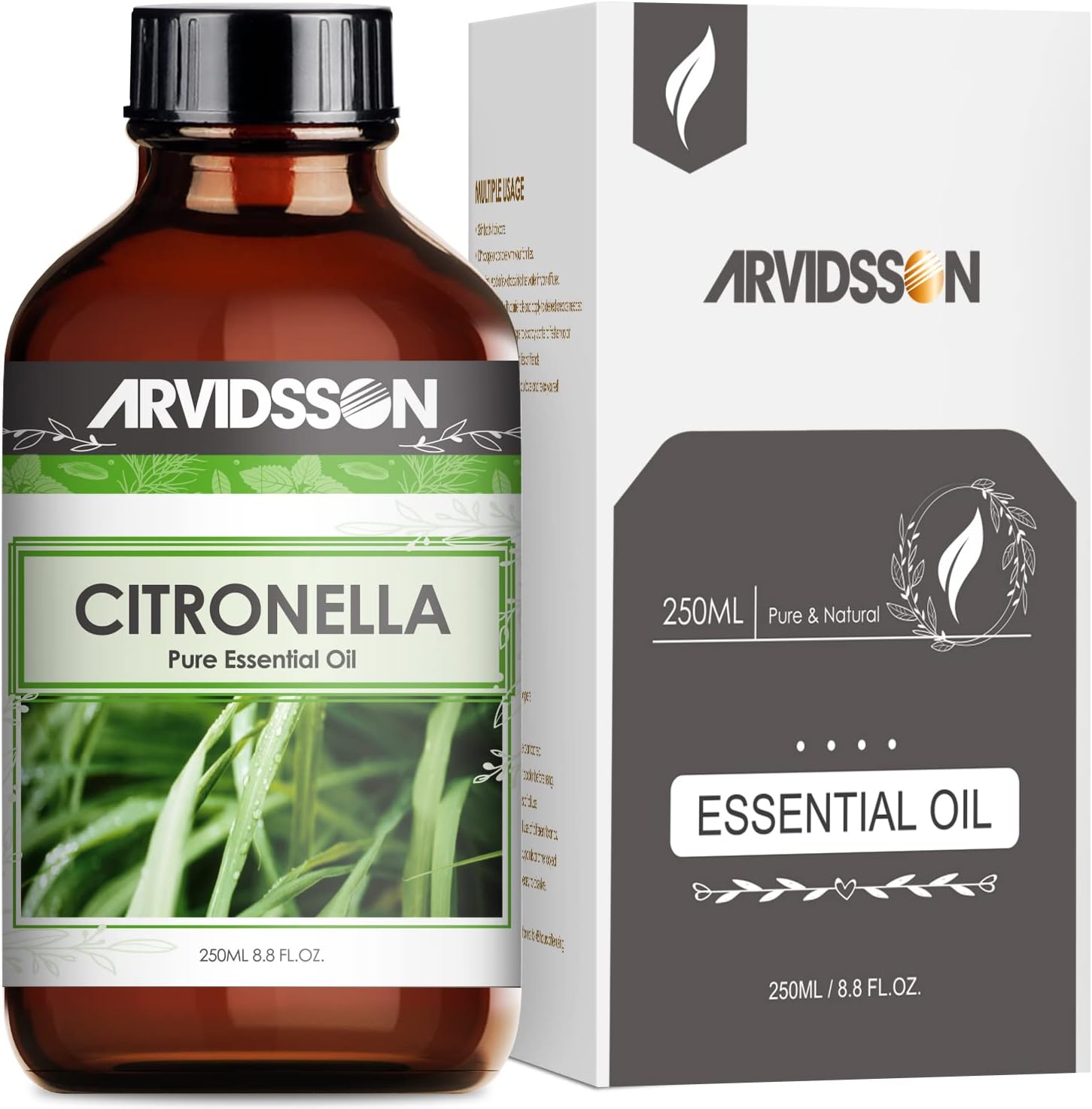 Amazon.com: ARVIDSSON Citronella Essential Oil 8.8 Fl Oz (250ml), Large ...