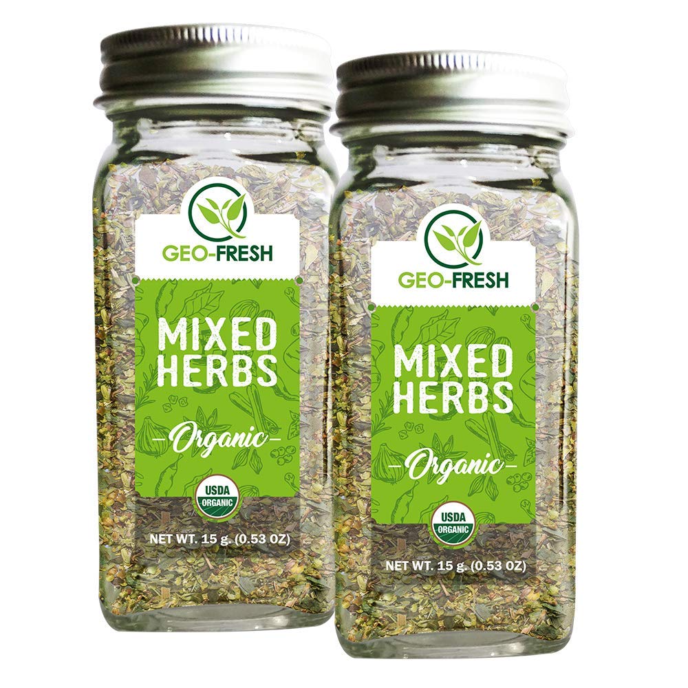 Geo-Fresh Organic Mixed Herbs , 15g (Pack of 2) | Blend of basil ...