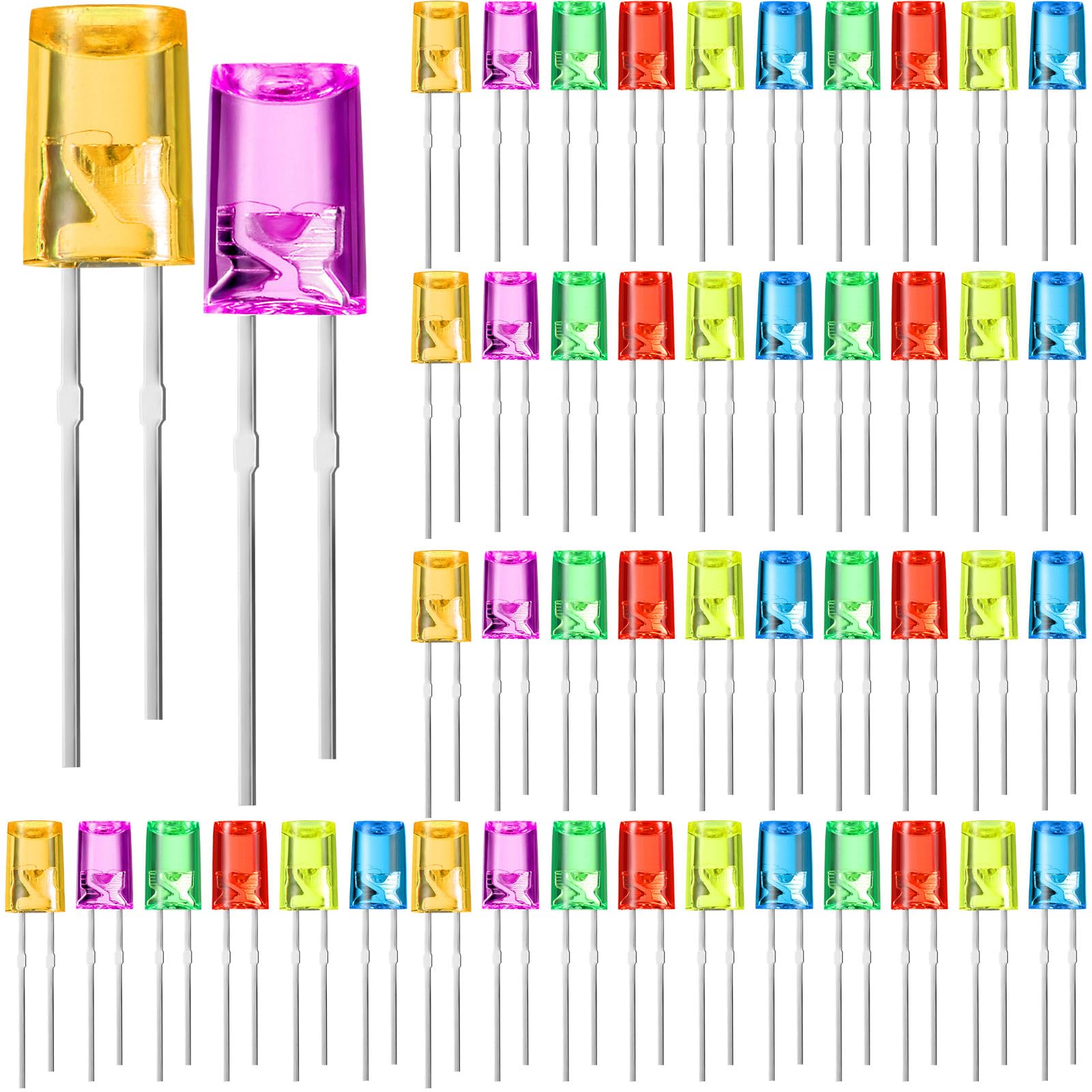 Honoson 60 Pcs LED 3mm Christmas String Lights Replacement Bulbs Energy ...