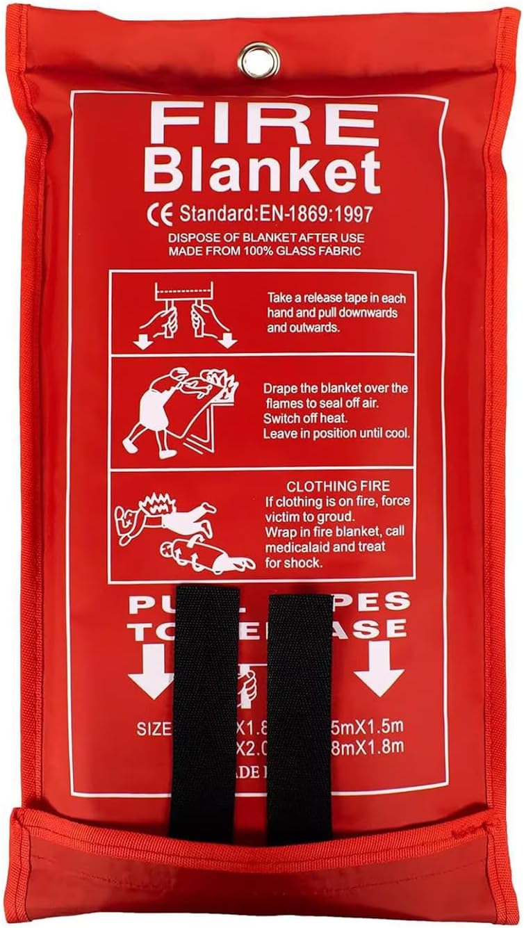 Amazon.com : Emergency Fire Blanket, 40" x 40"(Pack of 1), Fire ...