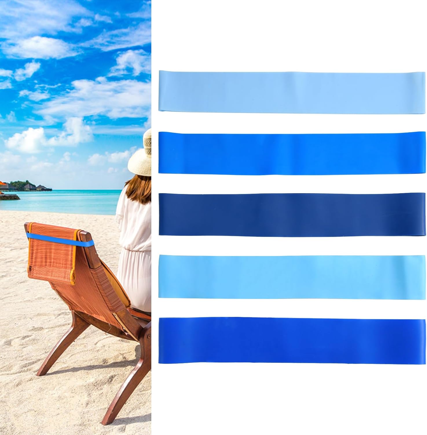 Amazon.com: NQEUEPN 5pcs Towel Bands for Beach Chairs, Beach Towel ...