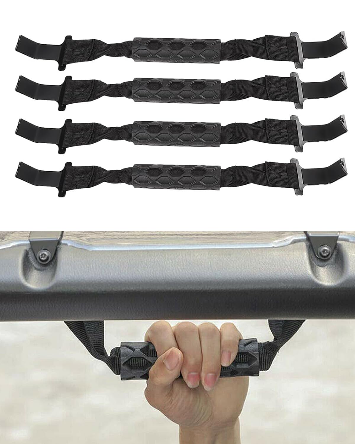 Amazon.com: 4pcs Grab Handles Grips Roll Bar Handle Compatible with ...