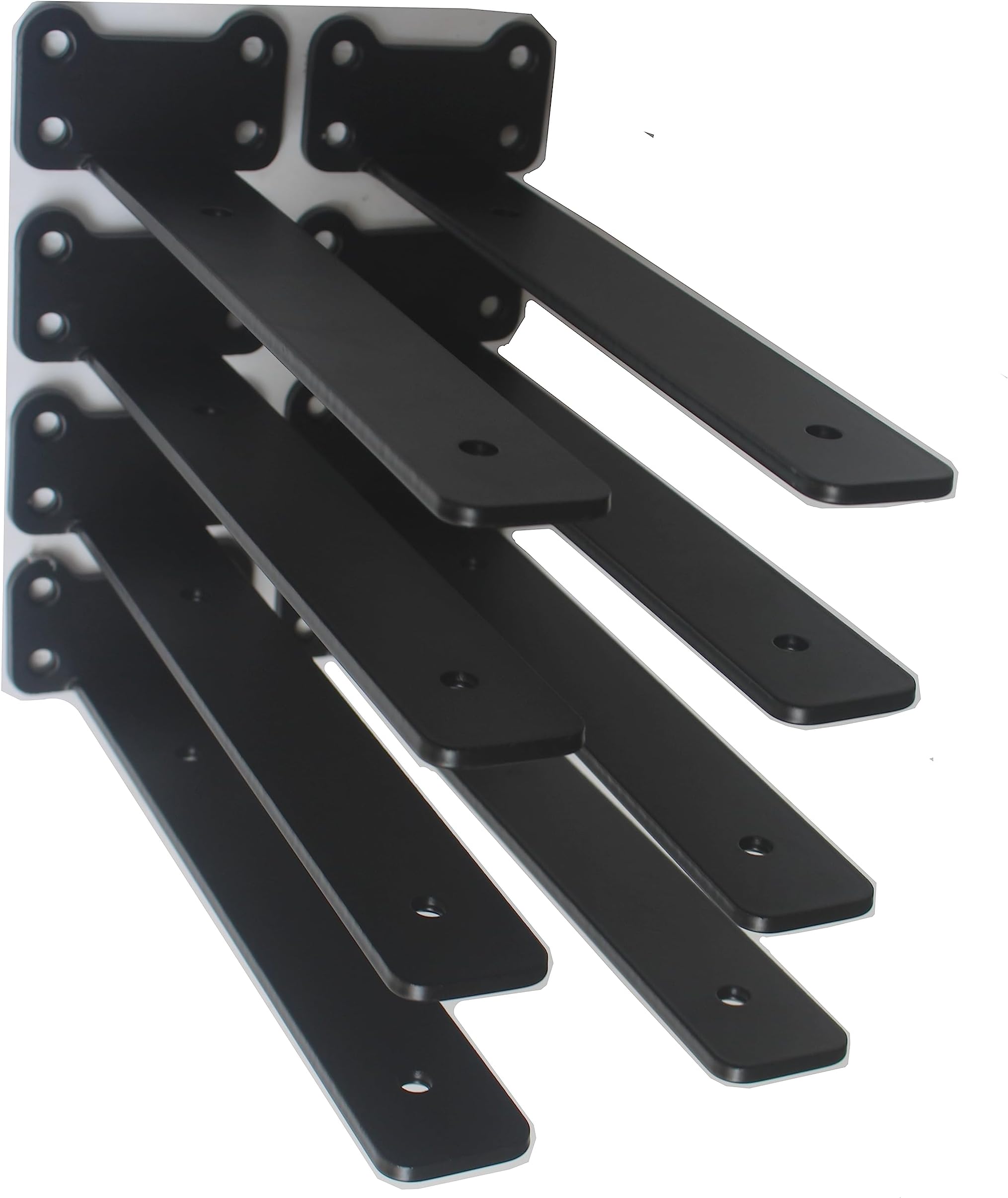 Amazon.com: 4 Pack - 6 inch Black Hidden Invisible L Shelves Brackets ...