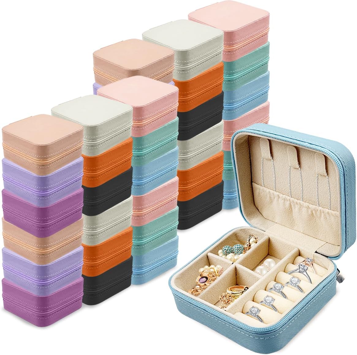 Amazon.com: Esamploe 36 Pcs Mini Jewelry Travel Case,Mini Jewelry Box ...