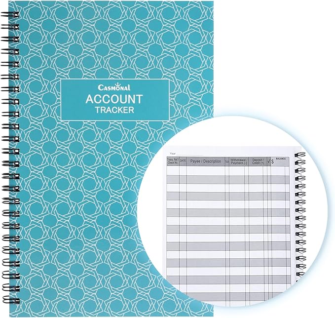 Amazon.com : CASMONAL A5 Big Checkbook Register, Check Registers for ...