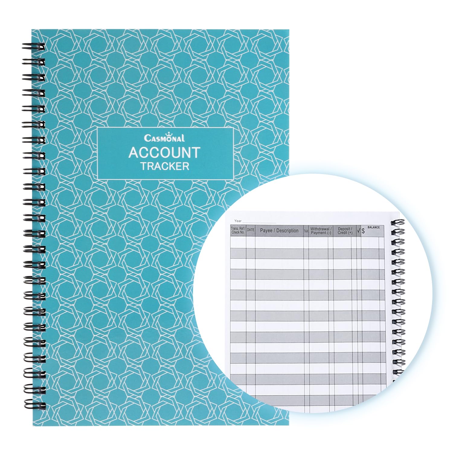 Amazon.com : CASMONAL A5 Big Checkbook Register, Check Registers for ...