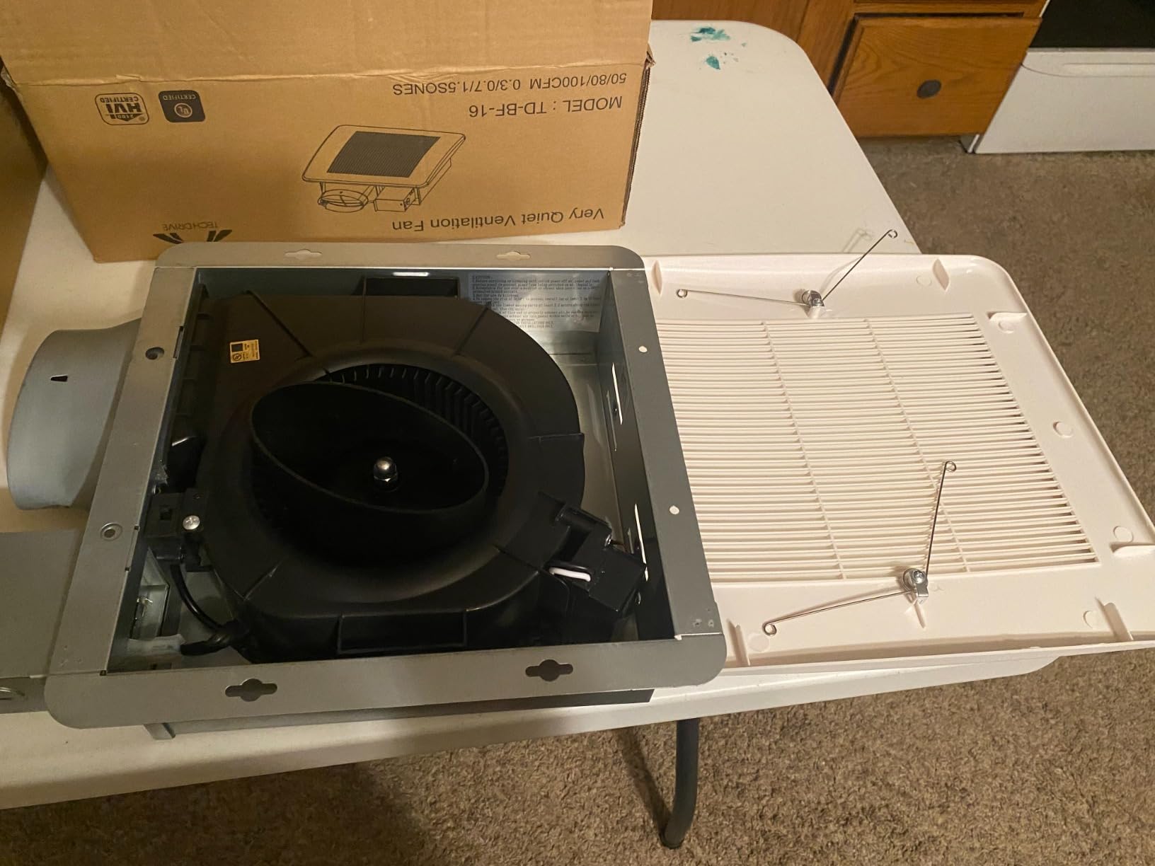 Amazon.com: Tech Drive Bathroom fan 50-80-100 CFM DC Energy-Saving ...