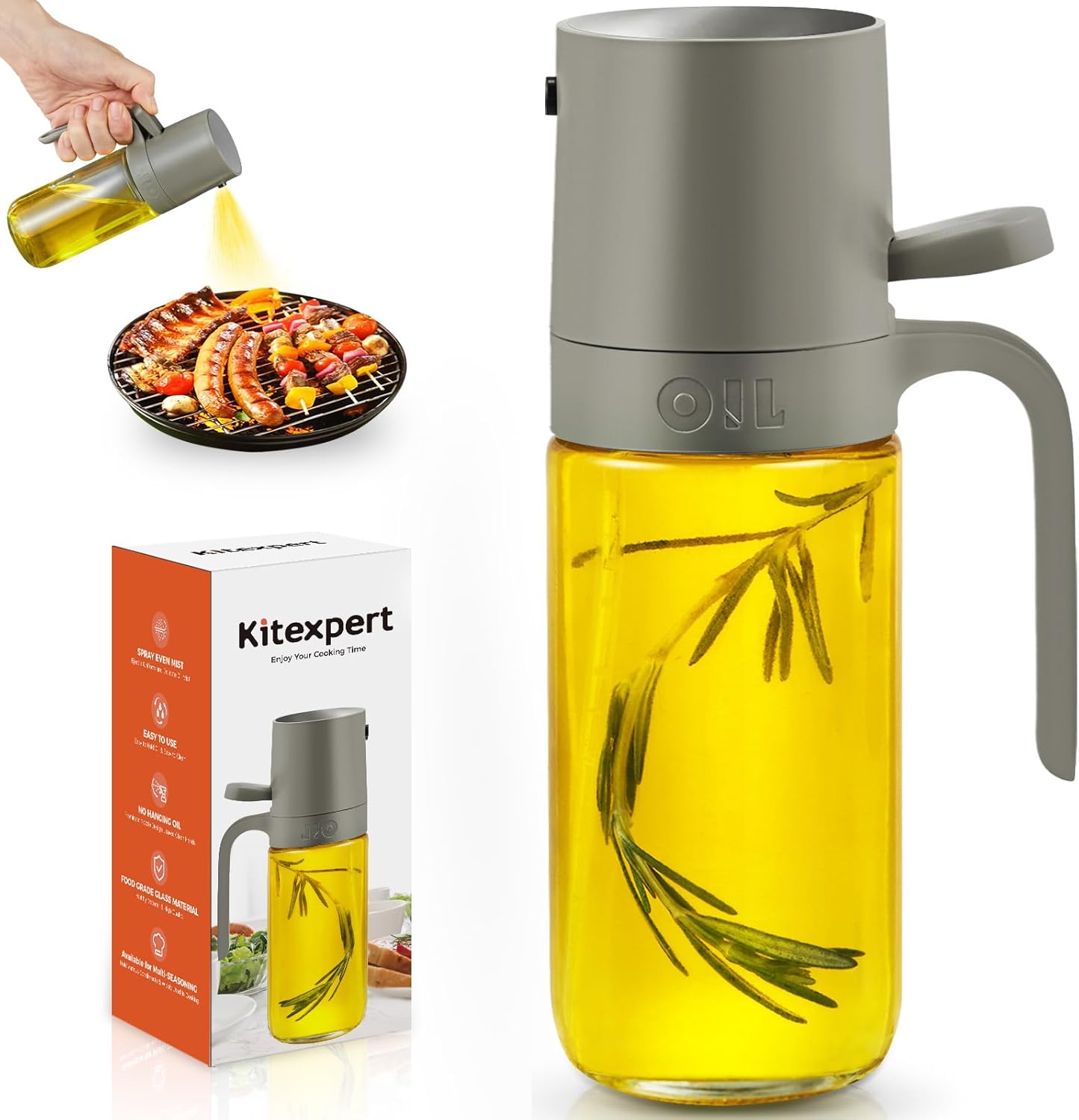 Amazon.com: KITEXPERT Olive Oil Sprayer for Cooking - Versatile Olive ...