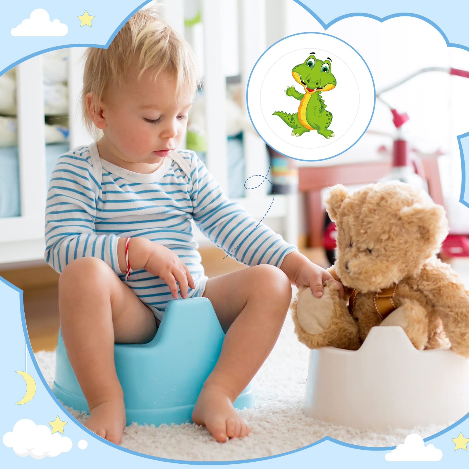 Snapklik.com : Geyee 24 Pcs Potty Training Stickers Potty You Pee On ...