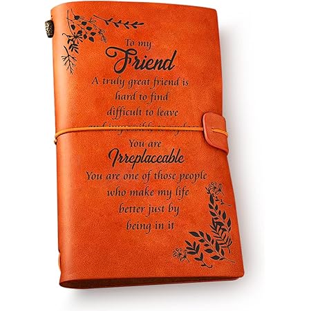 Amazon.com : Best Friends Leather Journal Notebook from Women Men - to ...