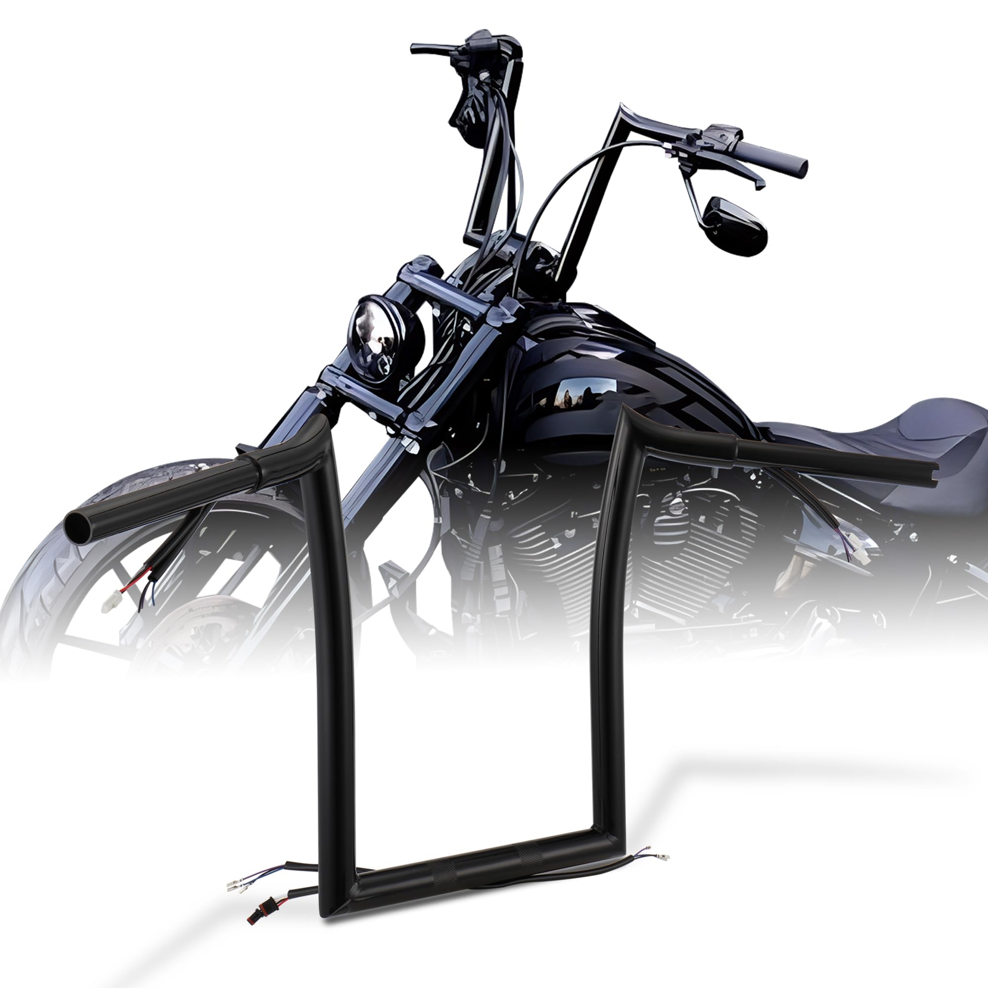 Snapklik.com : Prewired 12 Inch Softail Mercenary Handlebars Ape ...