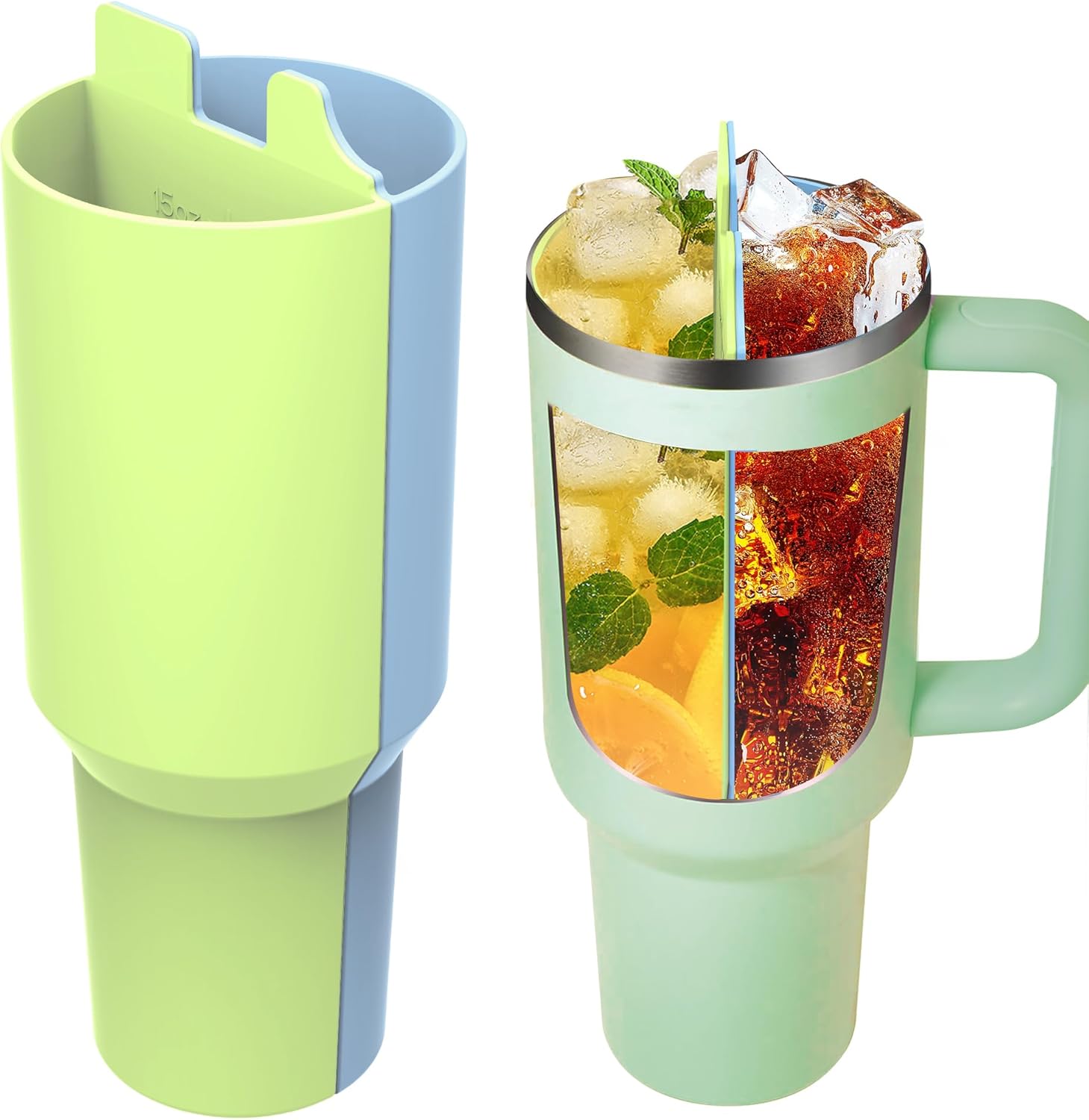 Amazon.com | Cup Divider Insert - Two Drinks One Cup Silicone Divider ...