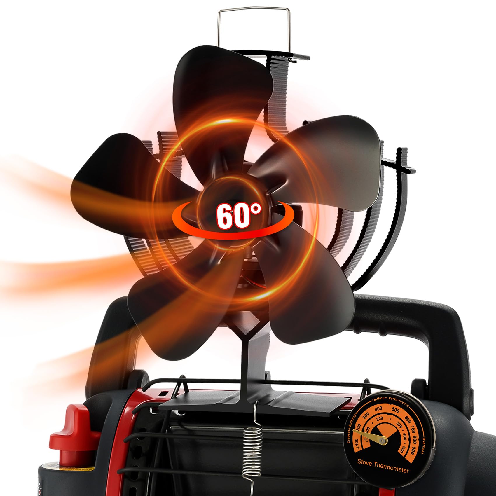 Amazon.com: TCFUNDY Heat Powered Wood Stove Fan Oscillating, Fireplace ...