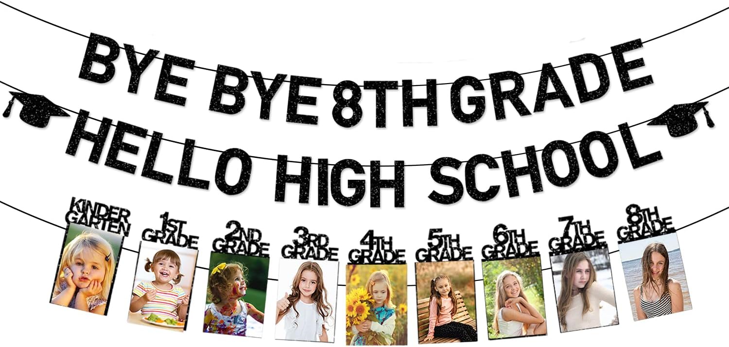 Amazon.com: Aisosiks 8TH Grade Graduation Decorations 2026, Black 8TH ...