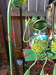 Amazon.com : Frog Solar Light Garden Outdoor Decoration Swing Metal ...