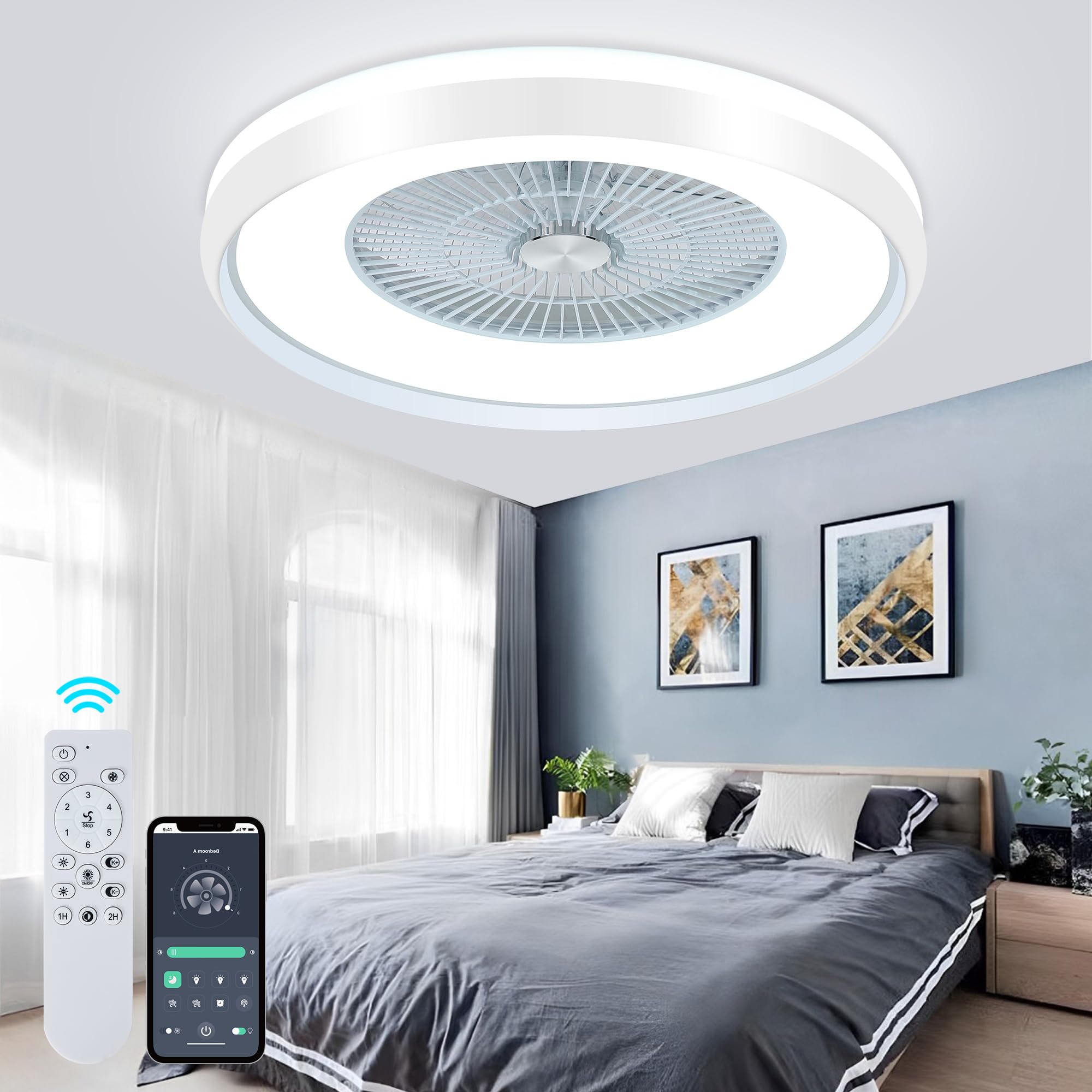 Snapklik.com : KAMLAM 24" Low Profile Ceiling Fan