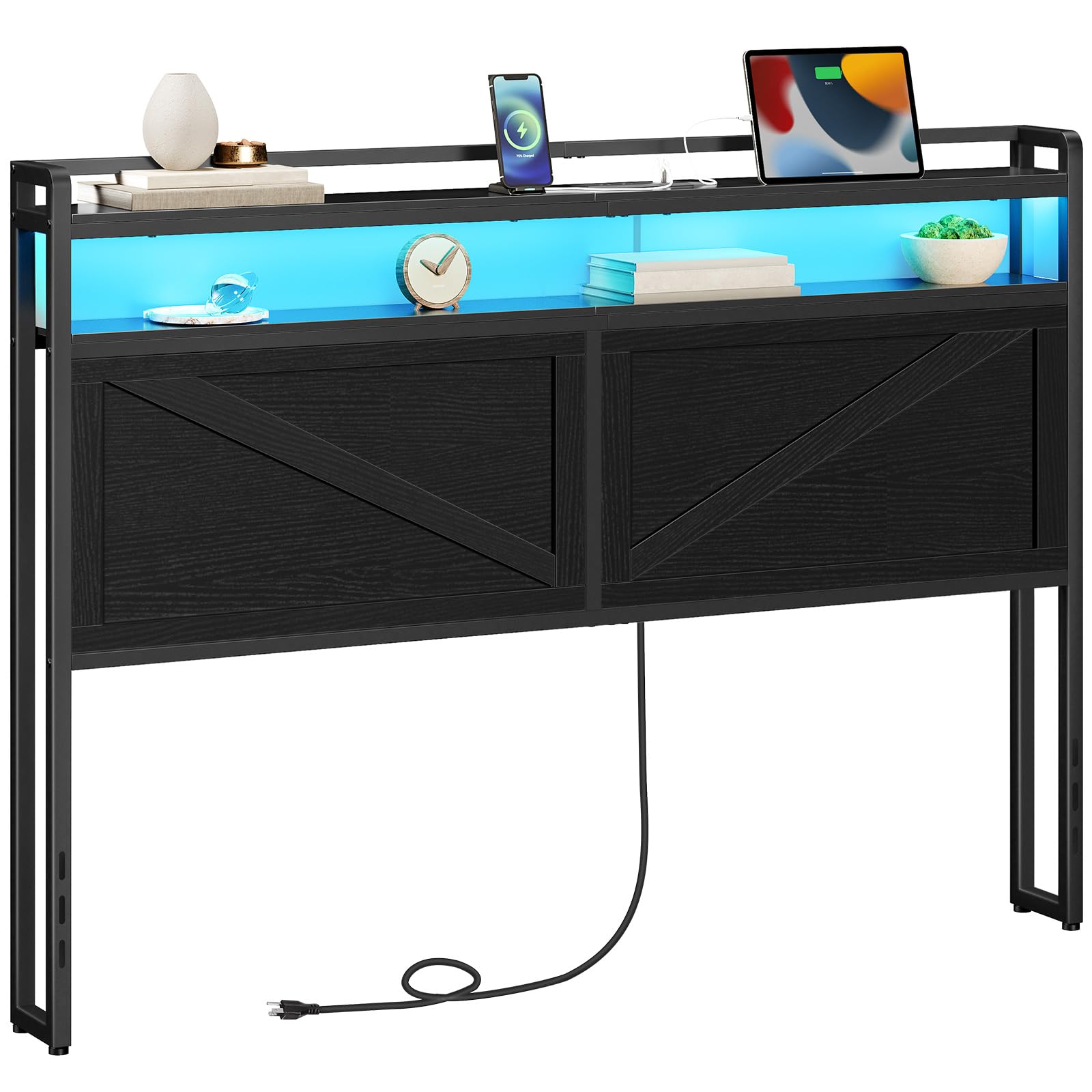 Amazon.com - HOOBRO Queen Size Headboard, Headboard with Charging ...