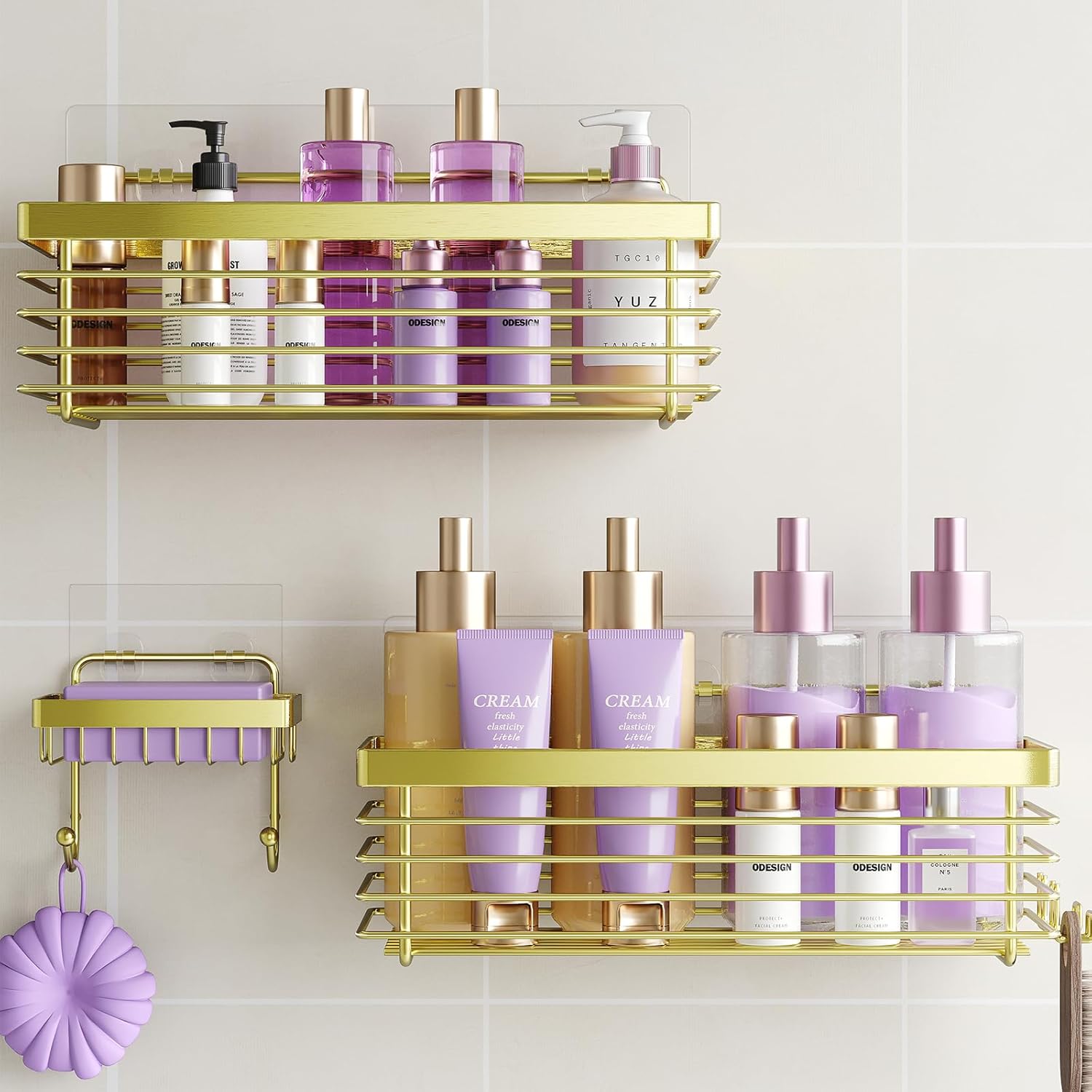 Amazon.com: ODesign - Organizador de ducha de 3 unidades, SUS304 de ...