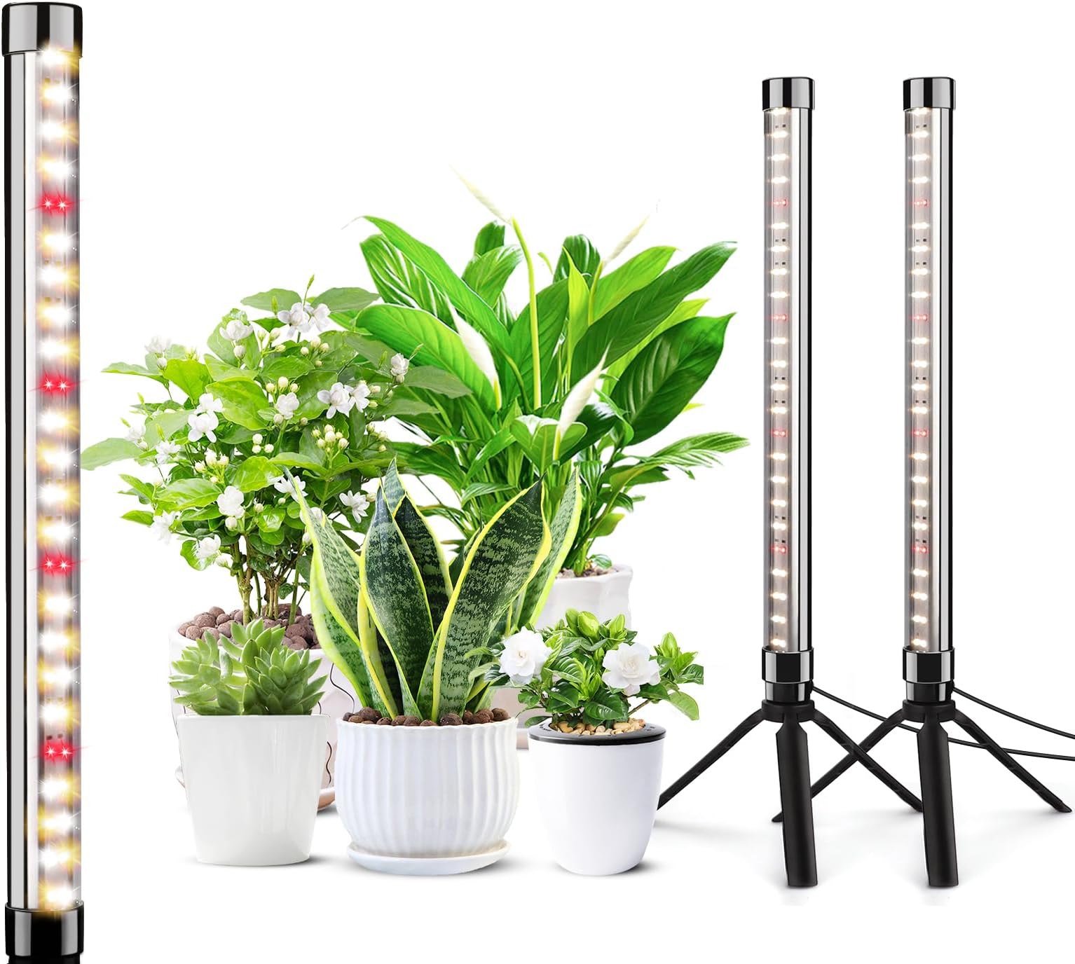 Amazon.com: Yeenhoopy 2 Pack Grow Lights for Indoor Plants, 5500K 96 ...
