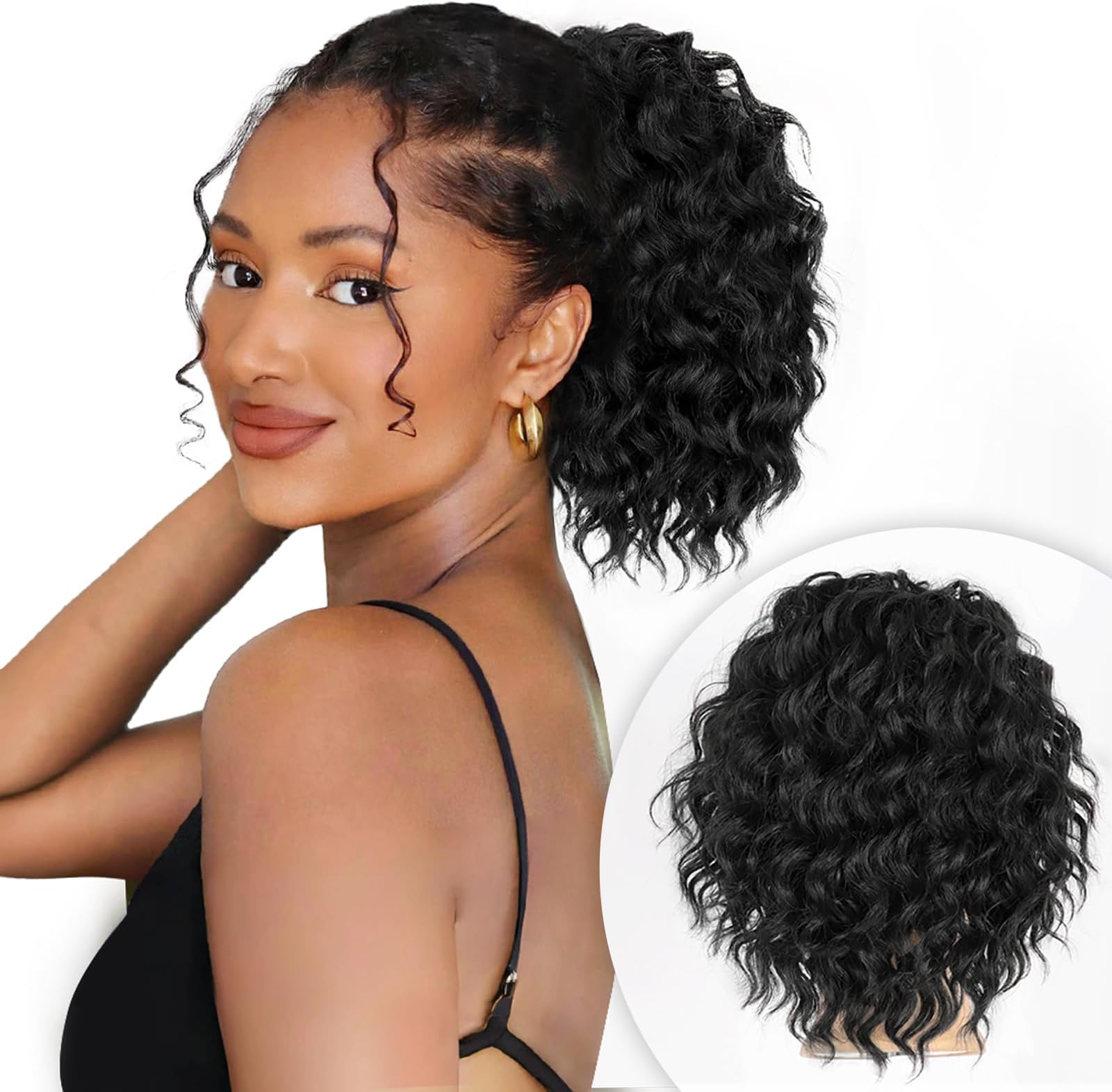 Amazon.com : Detean 10 inch Ponytail Extension Drawstring Ponytail for ...