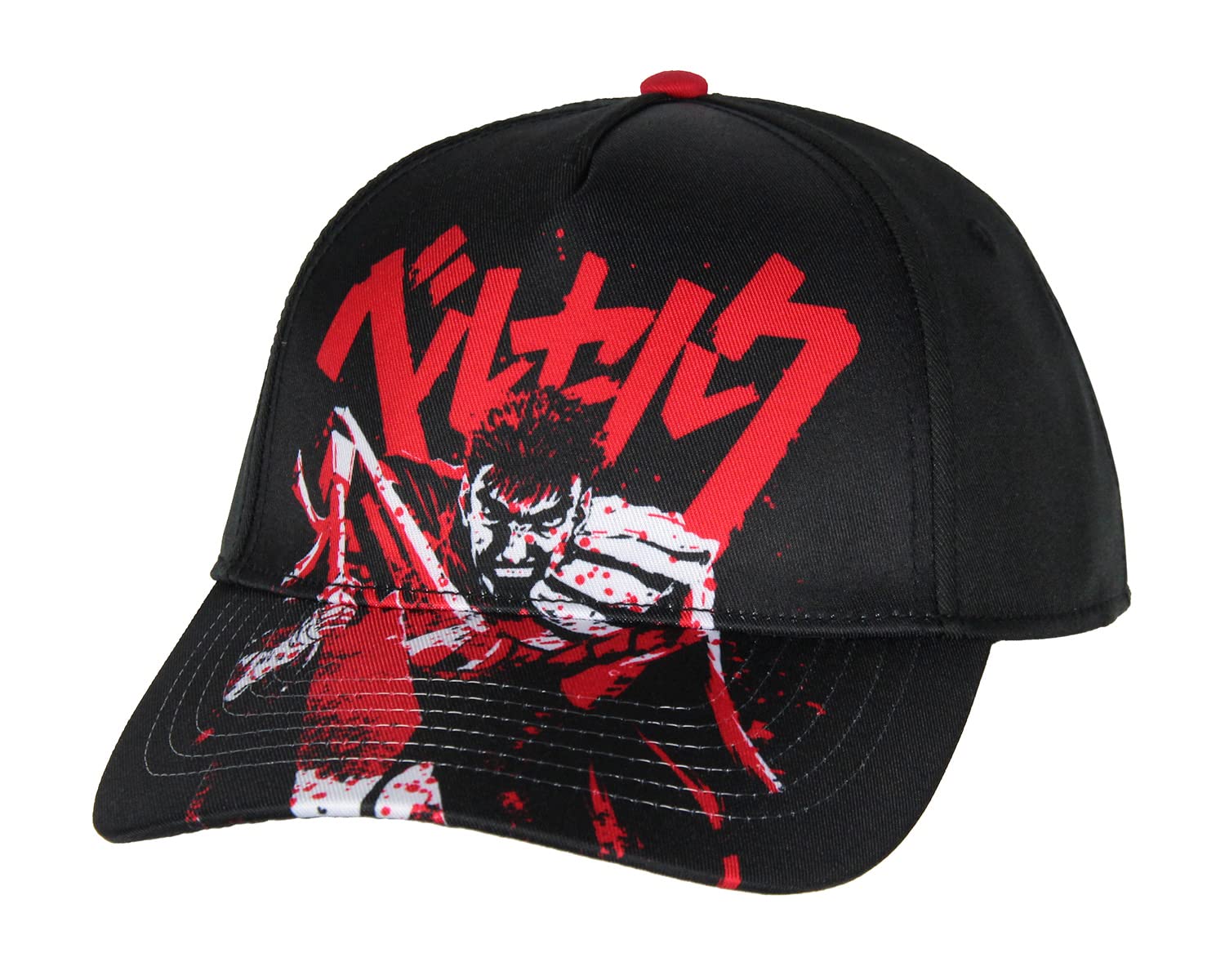 Bioworld Berserk Hat Anime Manga Guts Logo Precurve Bill Snapback Hat ...