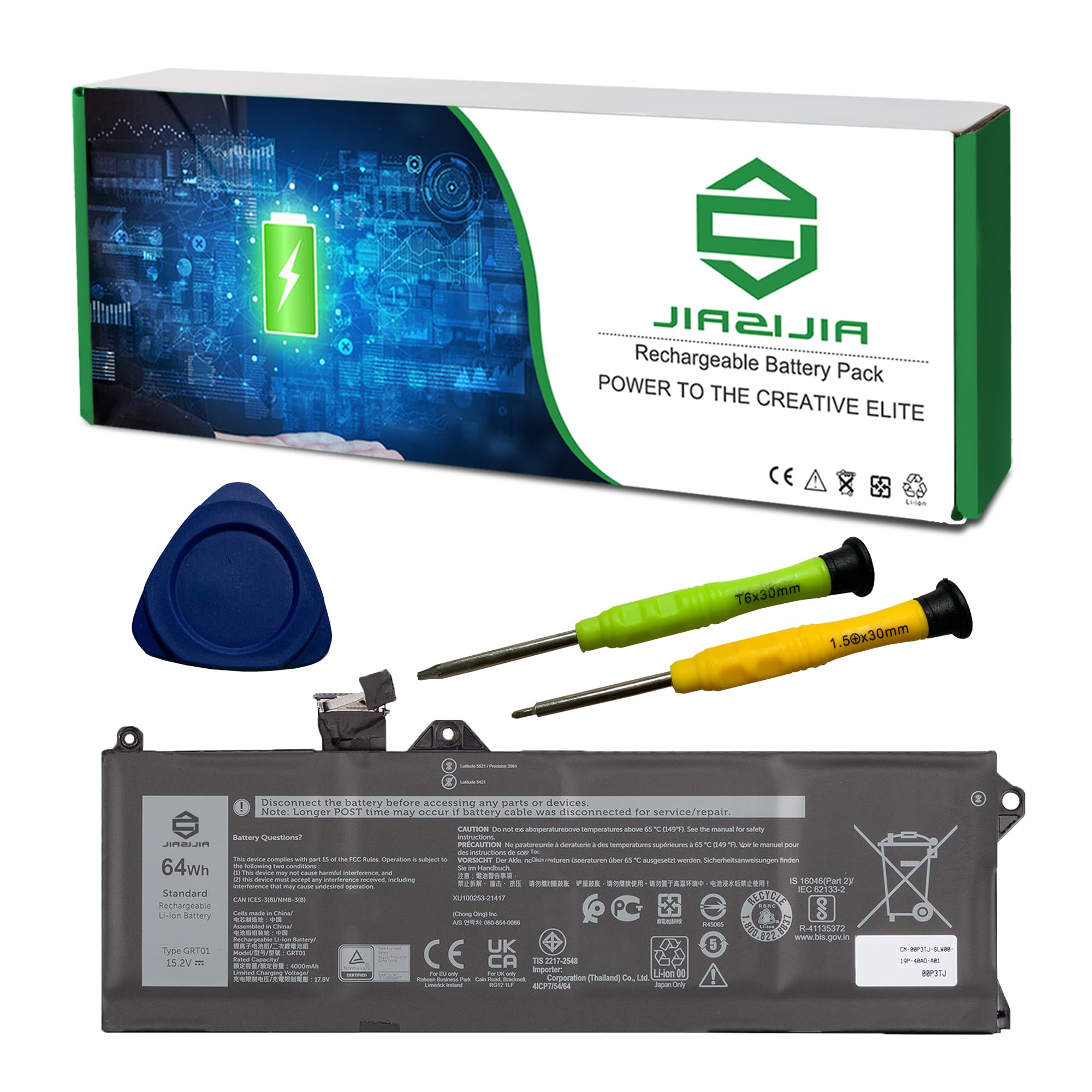 Amazon.com: JIAZIJIA GRT01 Laptop Battery Replacement for Dell Latitude ...