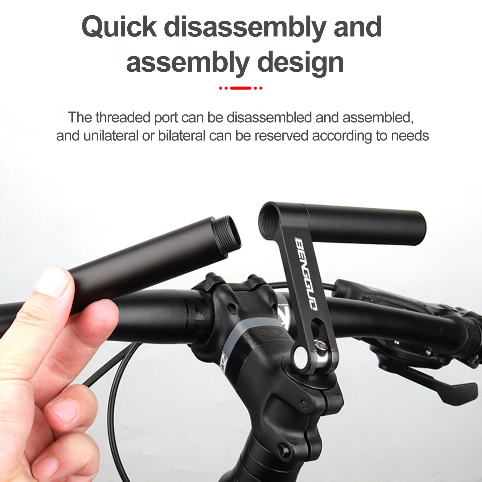 Bicycle Handlebar Assembly LUNJE Mountain Bikes Bicycle Handlebar