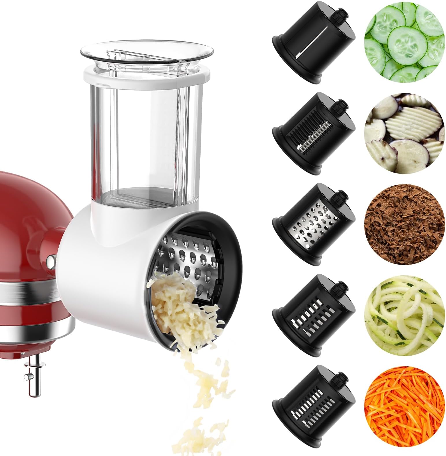 Amazon.com: HAUSWIRT Slicer Shredder Attachment for M5 M5C Stand Mixer ...
